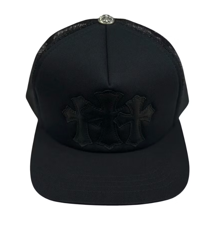 Chrome Hearts Triple Cross Cemetery Trucker Hat Black – THE FIX