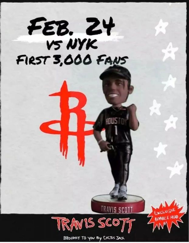 Travis Scott x Houston Rockets Bobblehead SGA Black – THE FIX